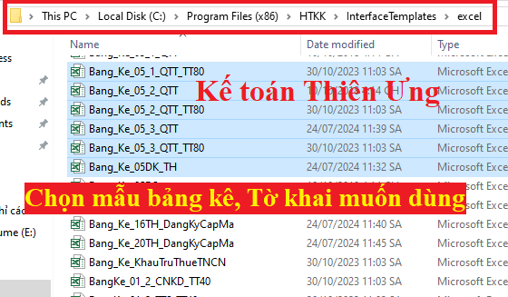 Hướng dẫn tải bảng kê từ Excel vào phần mềm HTKK